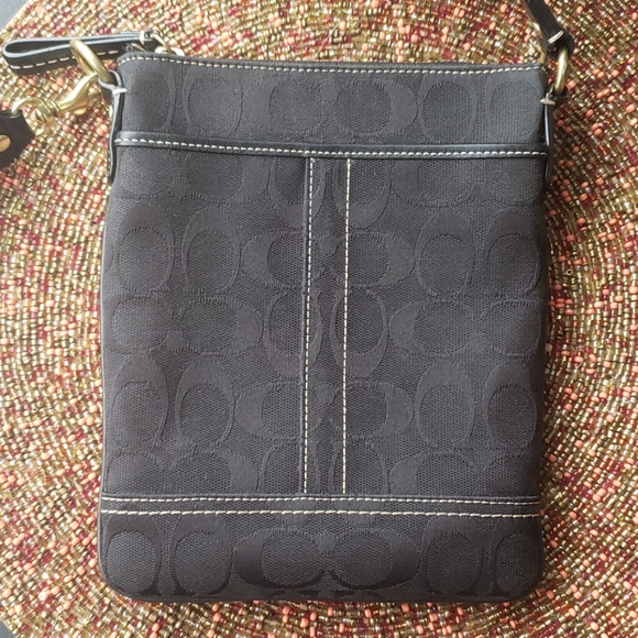 Coach | Bags | Coach Black Monogrammed Crossbody Bag | Poshmark